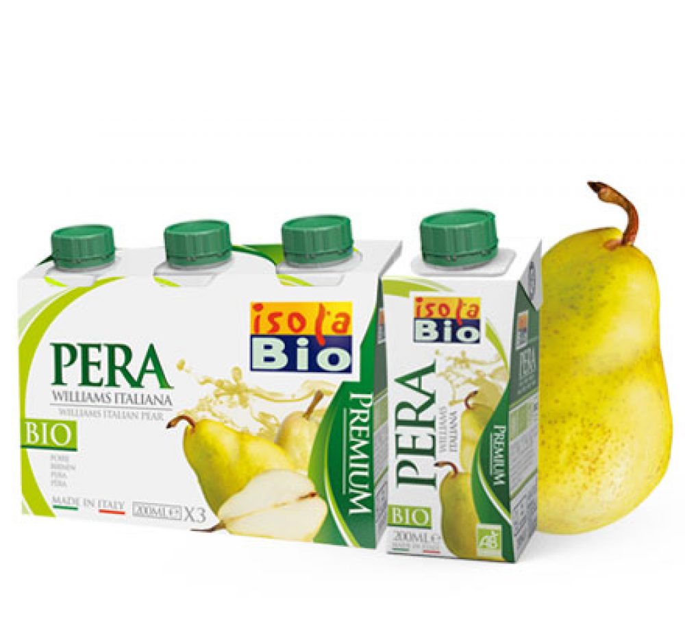SUMO DE PÊRA BIO 3X200ML ISOLA - BIOCABAZ - CABAZES BIOLÓGICOS