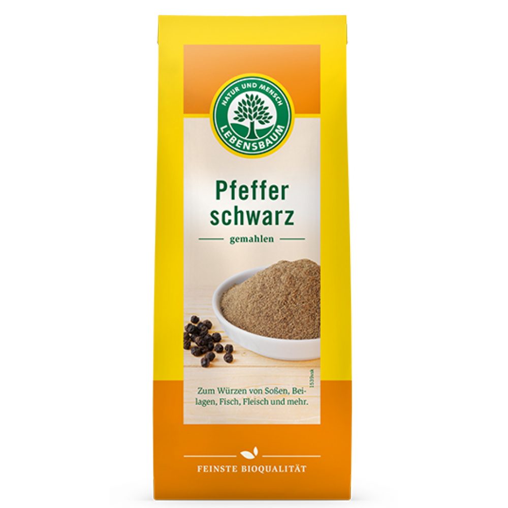 LEBENSBAUM ORGANIC BLACK PEPPER POWDER 50GR - CABAZES BIOLÓGICOS