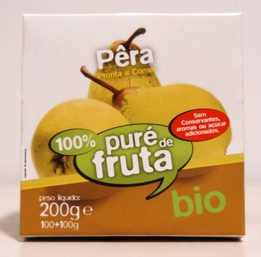 PURÉ PÊRA BIO 2X100G - BIOCABAZ - CABAZES BIOLÓGICOS