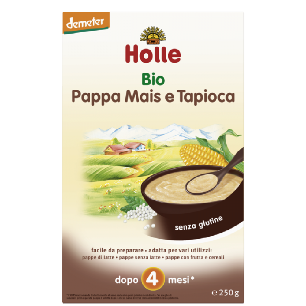 PAPA MILHO E TAPIOCA 4M BIO 250G HOLLE - BIOCABAZ - CABAZES BIOLÓGICOS
