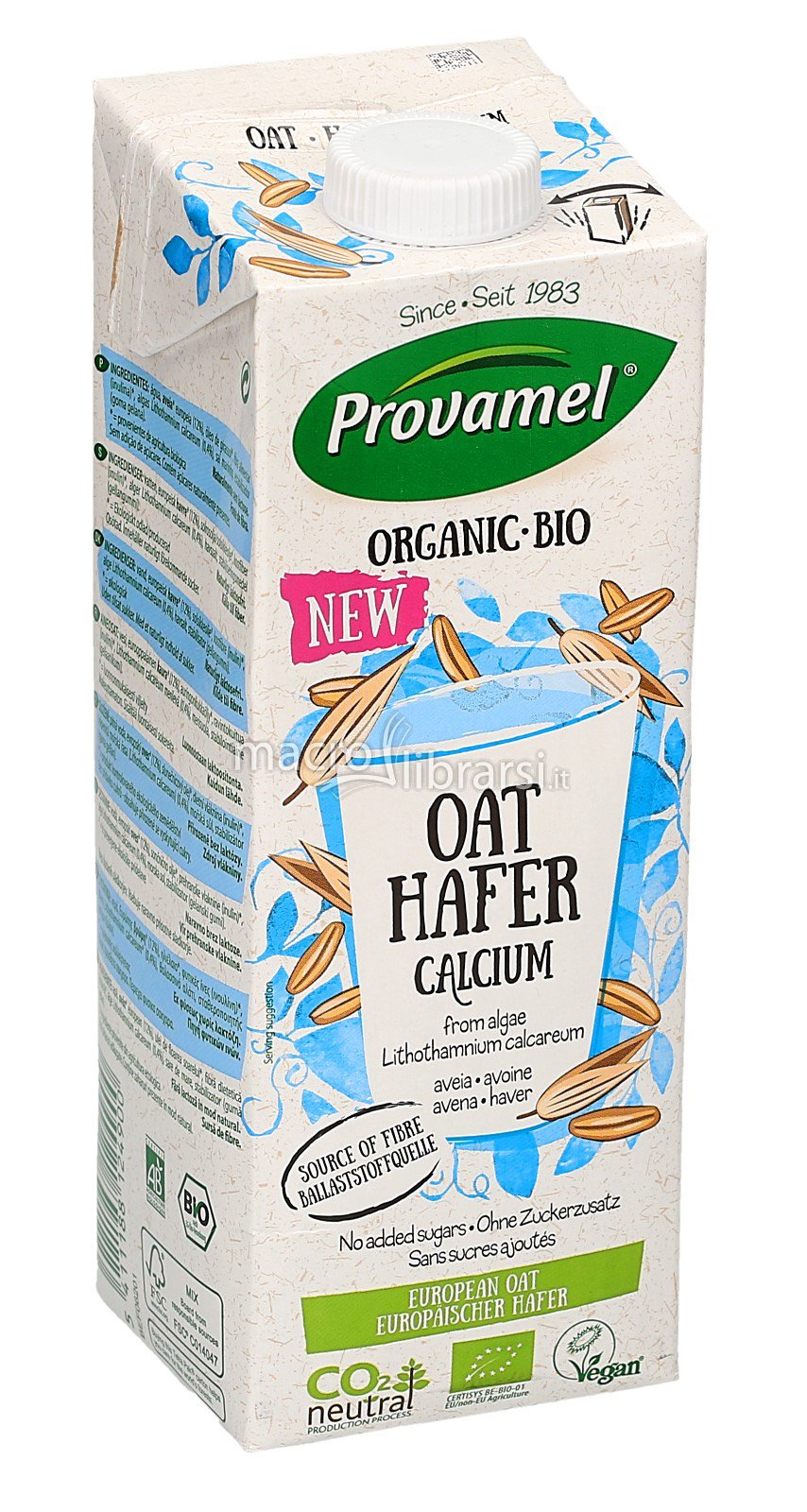 BEBIDA DE AVEIA COM CALCIO BIO PROVAMEL 1L - BIOCABAZ - CABAZES BIOLÓGICOS