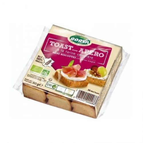 MINI TOSTAS FARINHA INTEGRAL 80G - BIOCABAZ - CABAZES BIOLÓGICOS