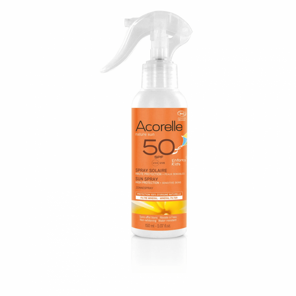 Spray protetor solar infantil FPS 50 Acorelle 150ml - BIOCABAZ ...